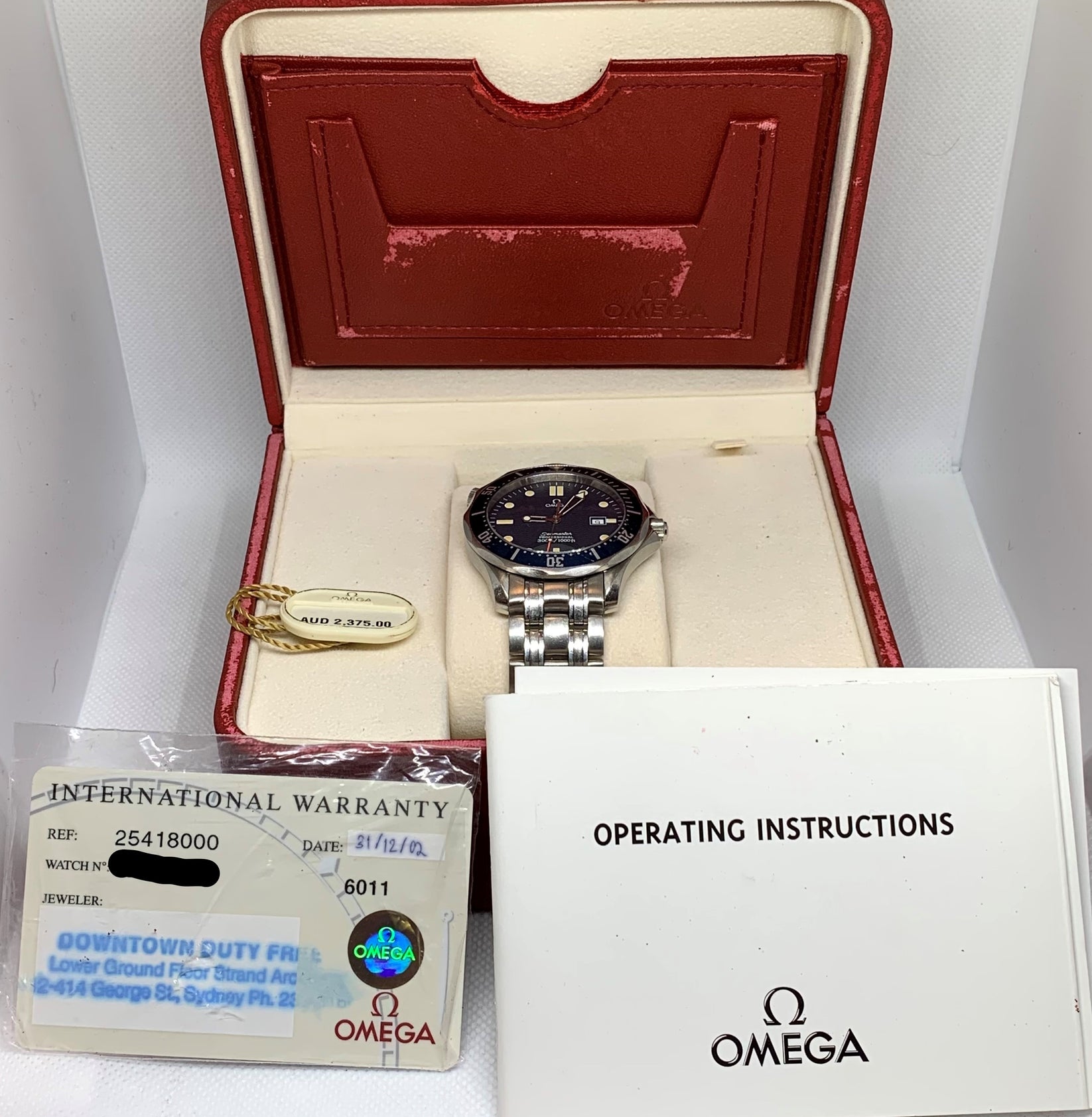 Omega Seamaster Red. 2541.80.00